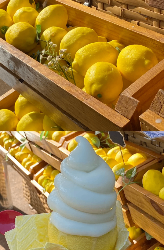 Ice cream on a lemon by Amelia Miller | WanderBoat AI Trip Planner
